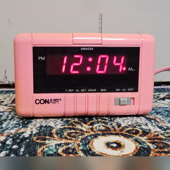 Conair | Other | Vintage Conair Pink Digital Alarm Clock | Poshmark